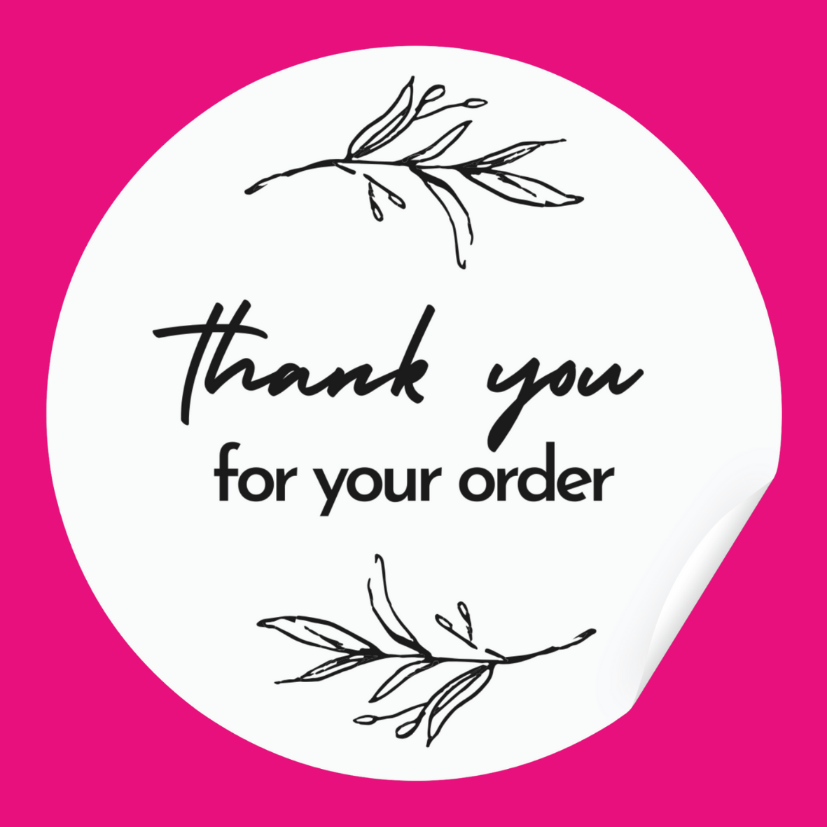 Thank You For Your Order Stickers - Glow CLP